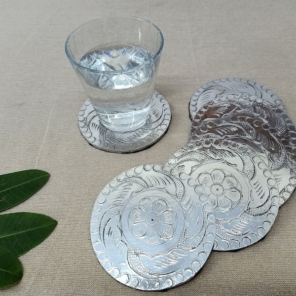 Silver Coasters - Etsy