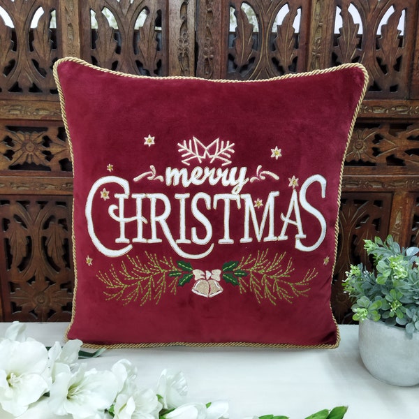 Red Christmas Pillows - Etsy