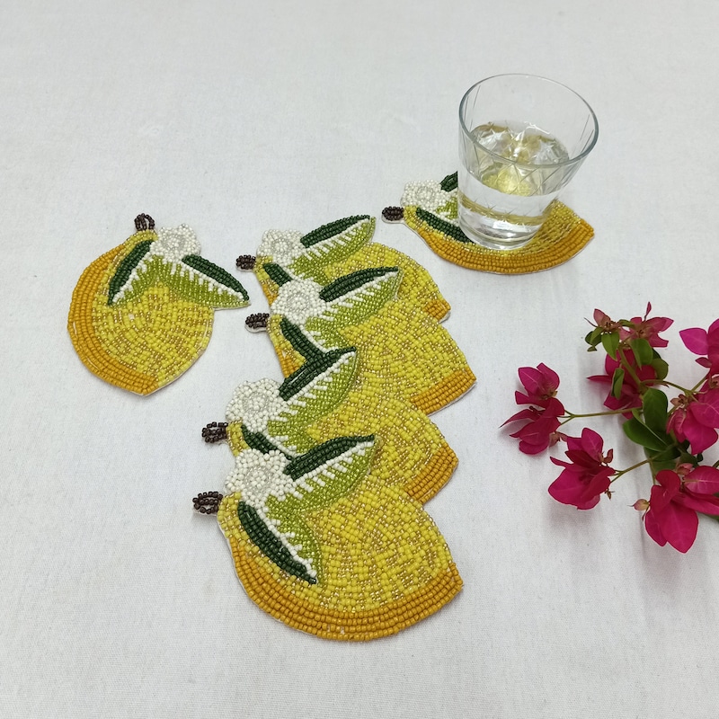 Lemon Coasters - Etsy
