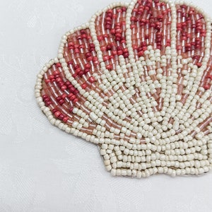 Set of 6 Handmade Beaded Shell Coasters - Etsy