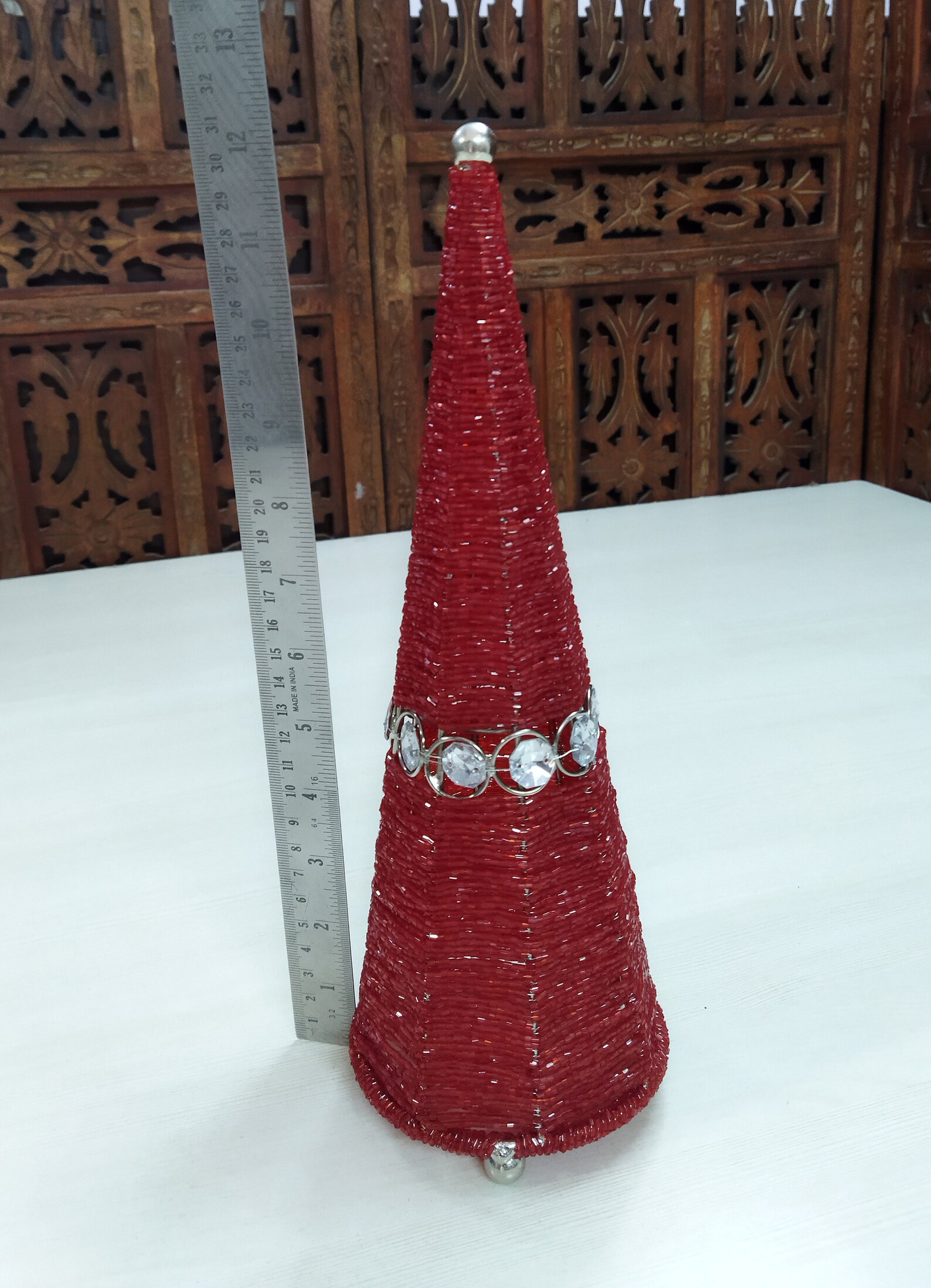 Handmade Beaded Christmas Cones-set of 3 - Etsy