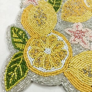 Handmade Lemons and Flowers Beaded Runner - Etsy