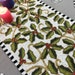 Christmas Holly Leaves Handmade Beaded Table Runner. Matching Placemats ...
