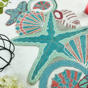 Starfishes and Shells Handmade Beaded Runner - Etsy