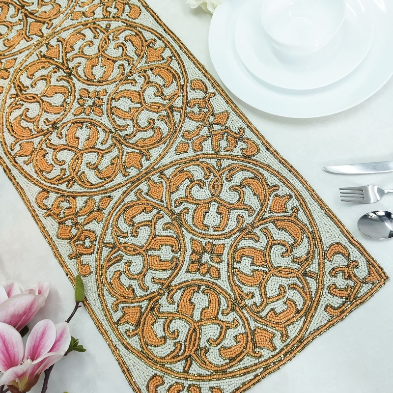 Peach Table Runner - Etsy