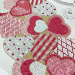 Hearts Handmade Beaded Runner - Etsy