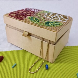 Floral Beaded Handmade Jewellery Box - Etsy