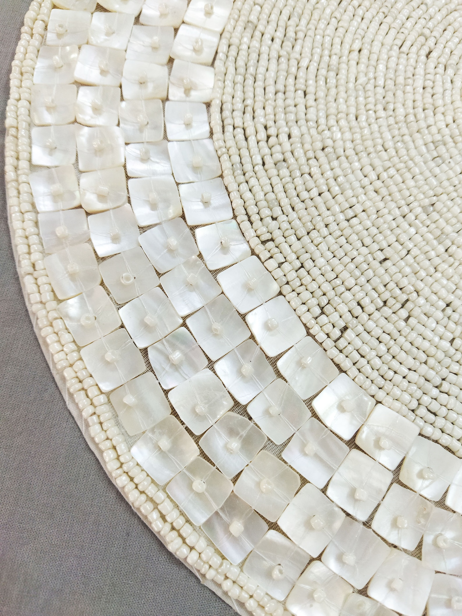 Handmade Mother of Pearls Beaded Table Placemat. - Etsy
