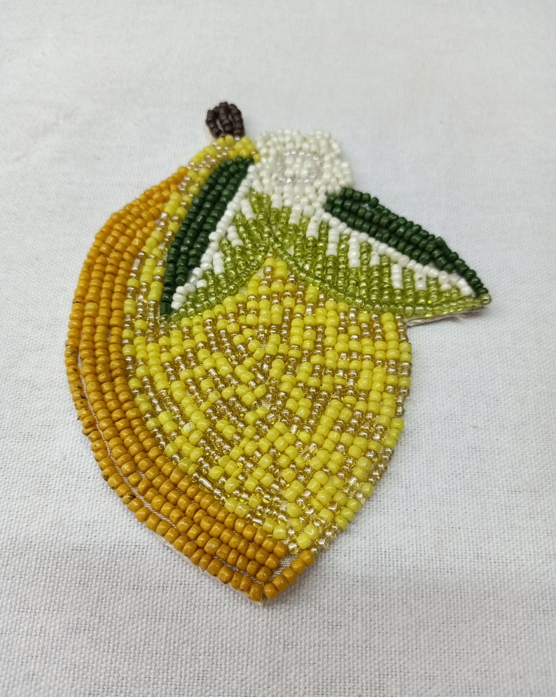 Handmade Lemon Beaded Coaster Set of 6 - Etsy