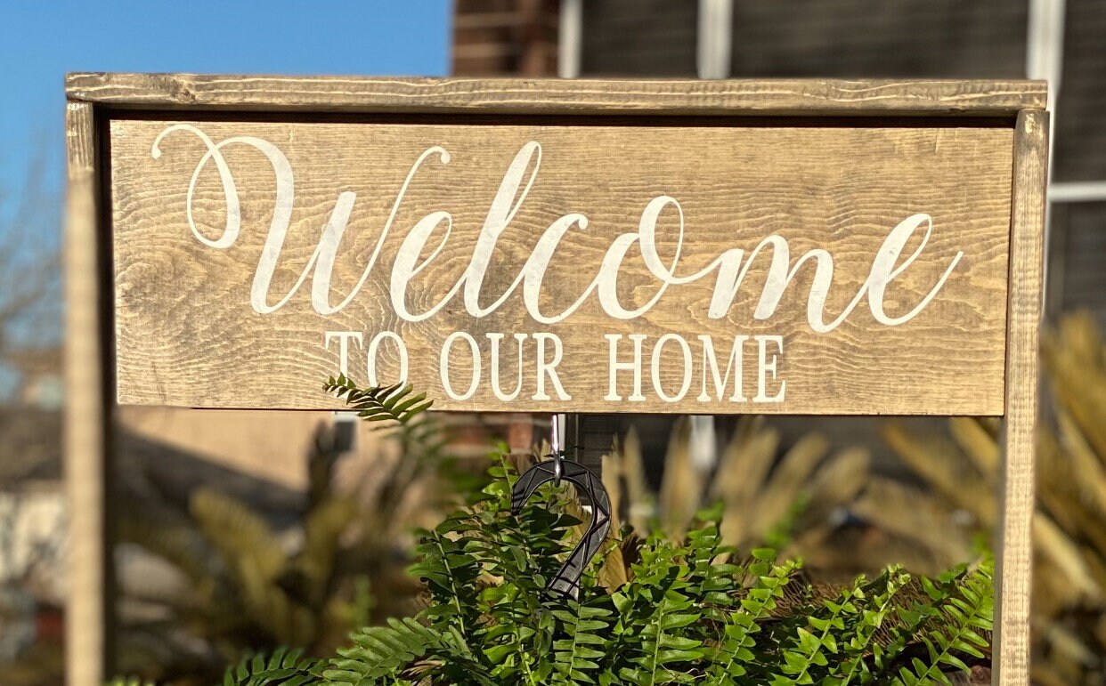 Front Yard Welcome Sign, Welcome Sign, Yard Sign, Custom Yard Sign ...