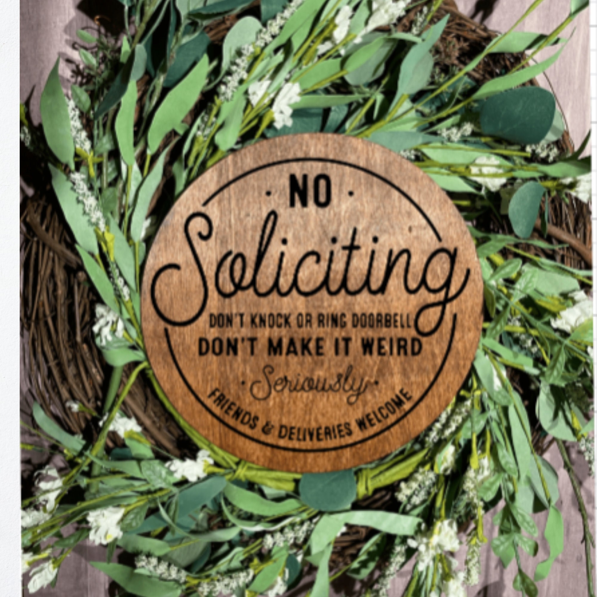 No Soliciting Sign, No Soliciting Door Sign, Do Not Disturb Sign, No ...