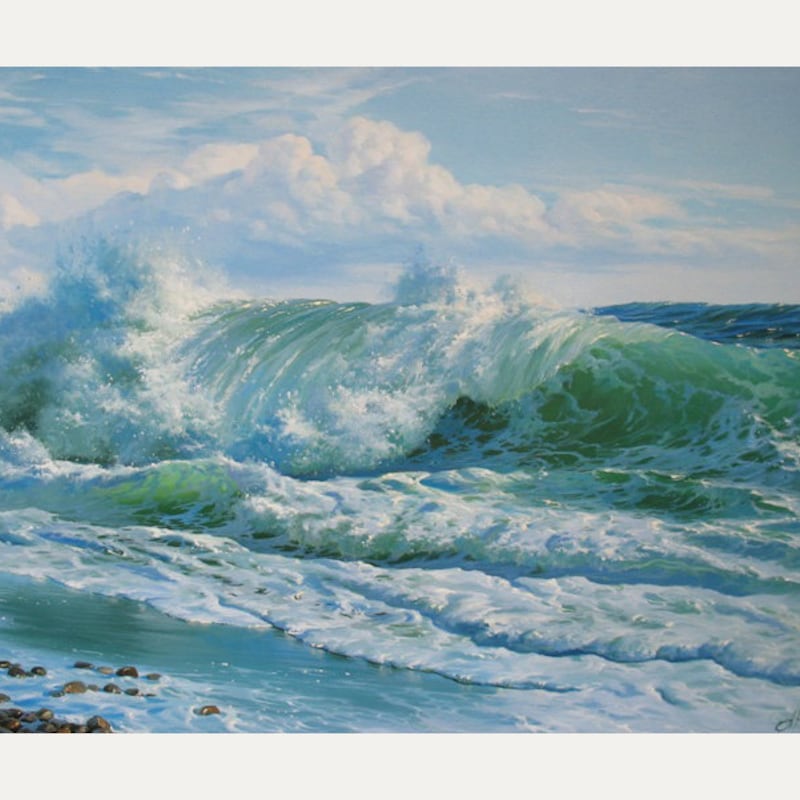 Wave Painting - Etsy