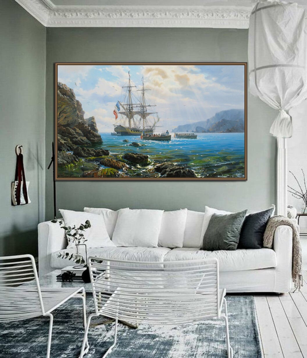 Sailing Ship Oil Painting Original by Alexander Shenderov - Etsy