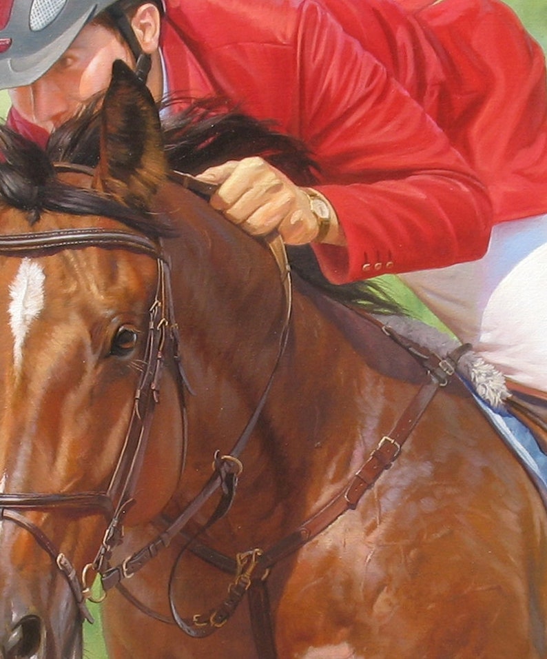 Horseback Riding Painting by Alexander Shenderov Large - Etsy