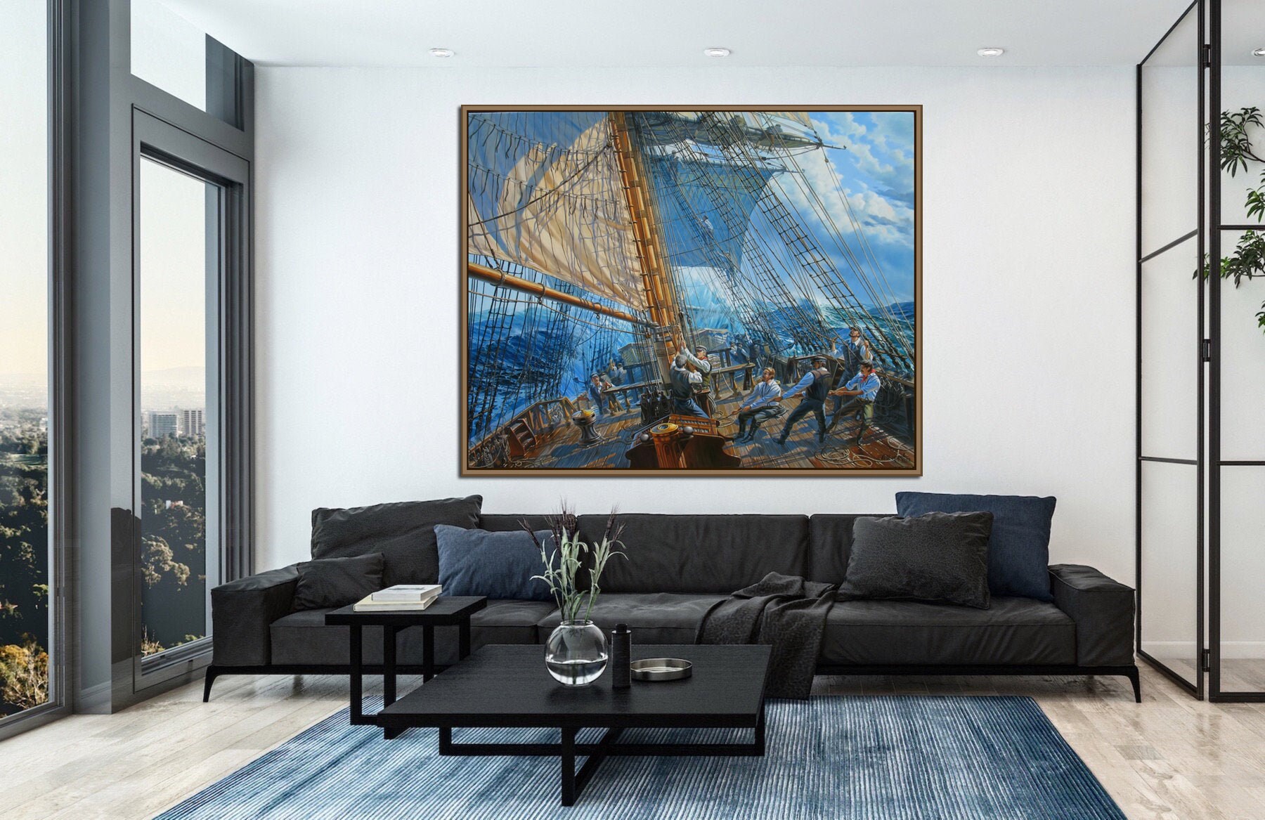 Sailing Ship Oil Painting Original by Alexander Shenderov - Etsy