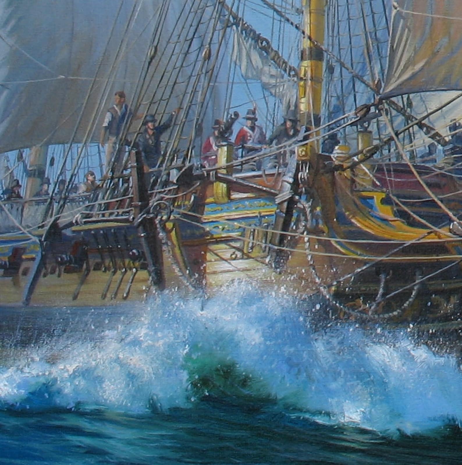 Sail Ship Painting Large by Alexander Shenderov Ocean Art | Etsy