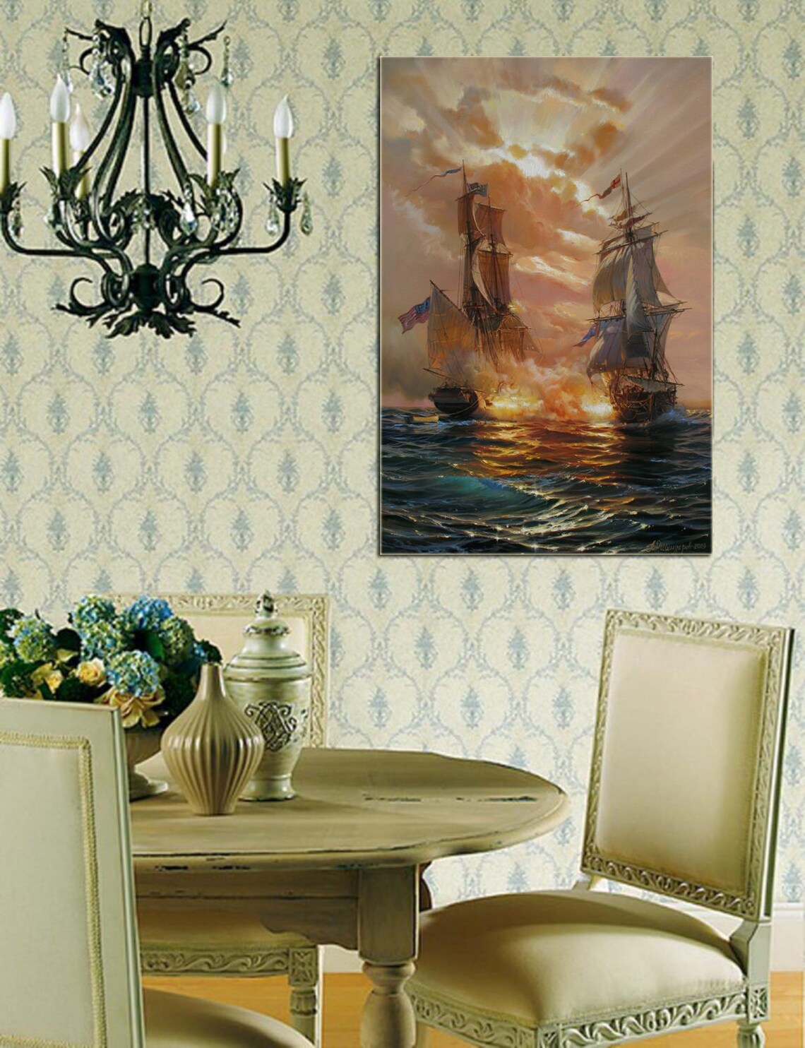 Ship Painting by Alexander Shenderov Ocean Painting Sail Boat | Etsy