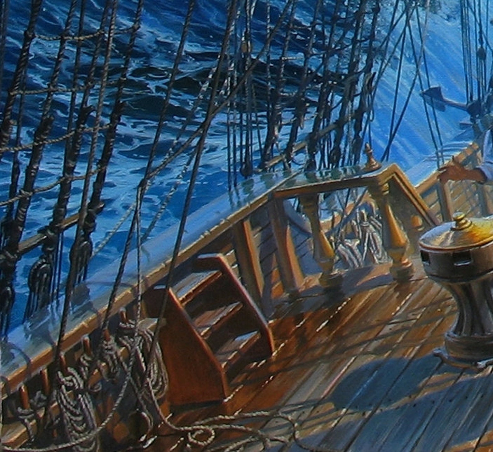 Sailing Ship Oil Painting Original by Alexander Shenderov - Etsy
