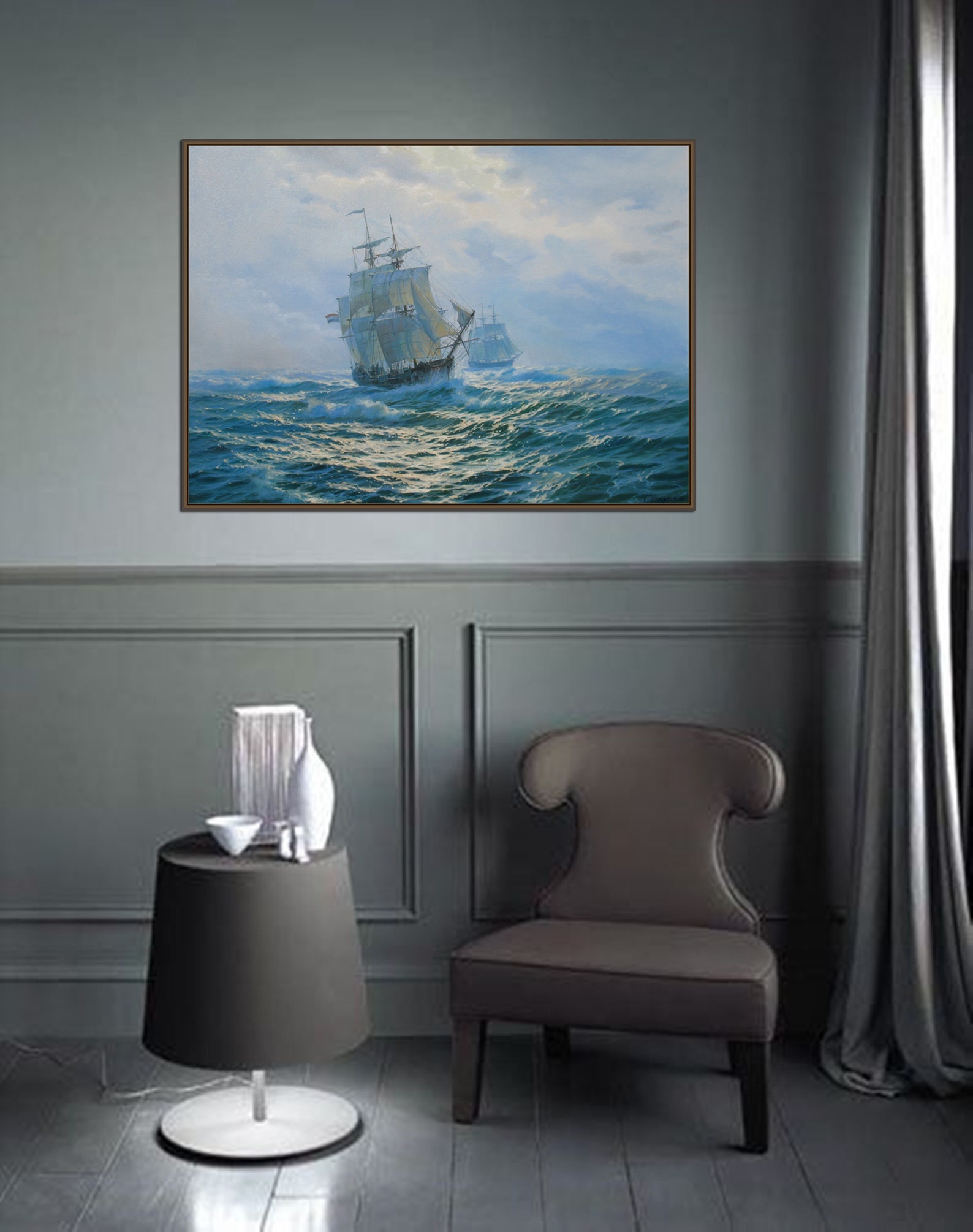 Boat Painting Original by Alexander Shenderov Sailing Art Oil | Etsy