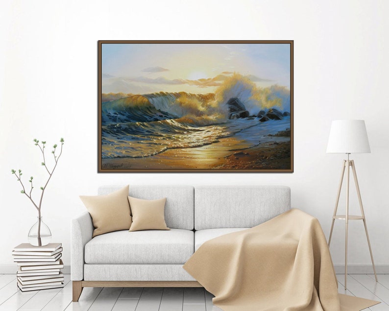 Large Seascape Oil Painting by Alexander Shenderov Ocean Art Original ...