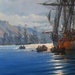 Night Seascape by Alexander Shenderov Original Oil Painting Canvas Sailboat Art Sailing Ship ...