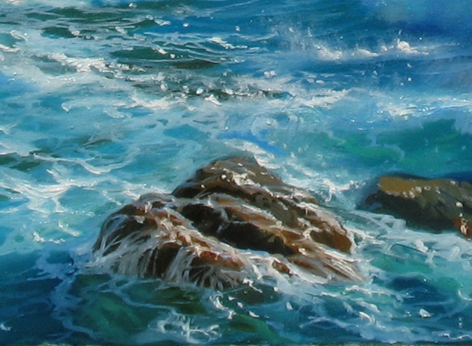 Realism Oil Painting Beach by Alexander Shenderov Ocean Painting ...
