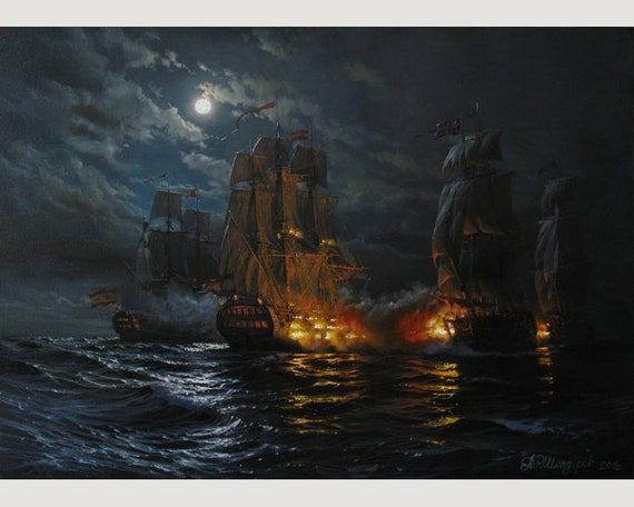 Pirate Ship Battle Paintings