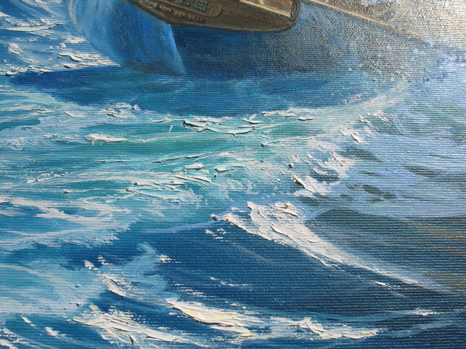 Yacht Oil Painting Original by Alexander Shenderov Sail Boat Ocean Painting Canvas Sail Ship ...