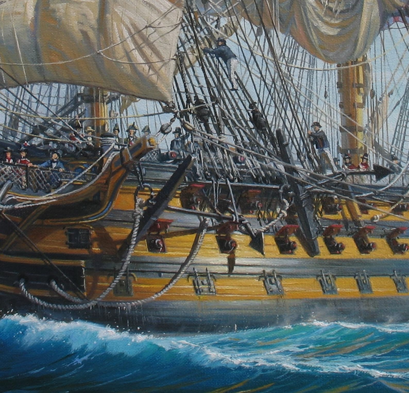 HMS Victory Painting Oil Canvas by Alexander Shenderov Sailing Warships ...