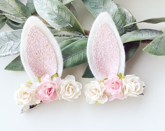 Bunny Ears Hair Clips | Etsy