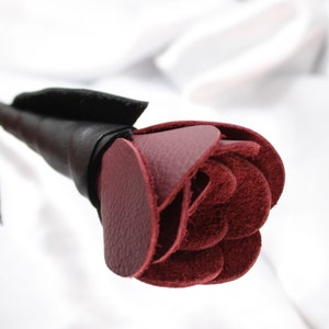 Burgundy Leather Spanking Rose, Eternal Bdsm Flower - Etsy