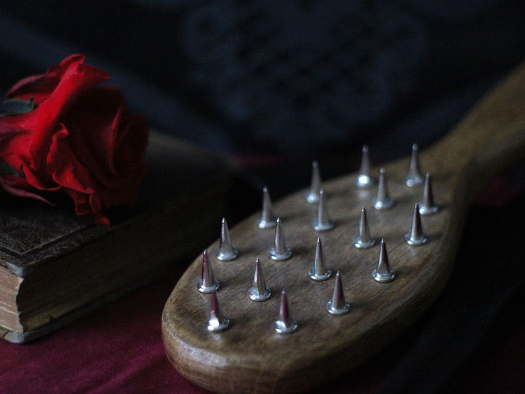 Paddle Hairbrush Vampire Metal Spikes for Blood Play Bdsm - Etsy