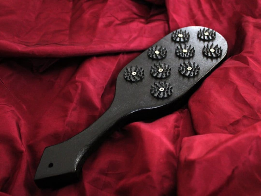 Full Black BDSM Vampire Paddle, Acrylic Spikes - Etsy Canada