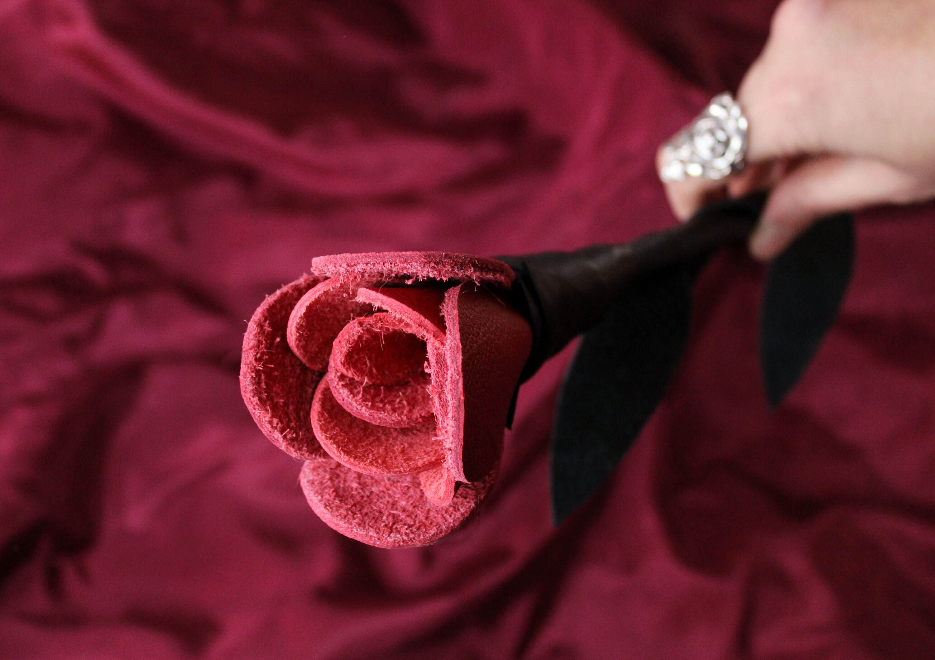 Red Leather Spanking Rose Eternal Bdsm Flower - Etsy UK
