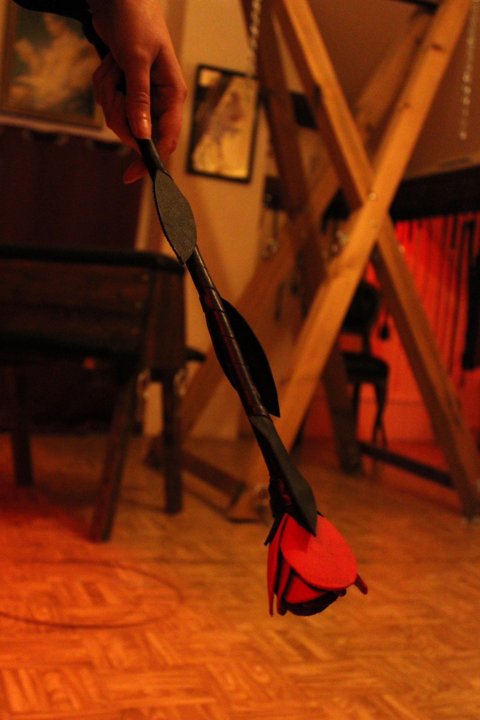 Red Leather Spanking Rose Eternal Bdsm Flower - Etsy UK