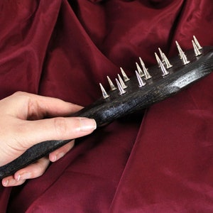 Paddle Hairbrush Black Vampire With Metal Spikes, for Bloodplay Bdsm - Etsy