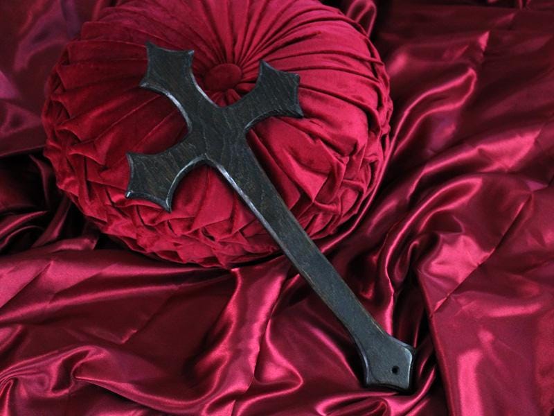Gothic Religious Cross BDSM Paddle - Etsy