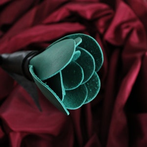 Emerald Green Spanking Rose, Bdsm Eternal Flower in Leather - Etsy