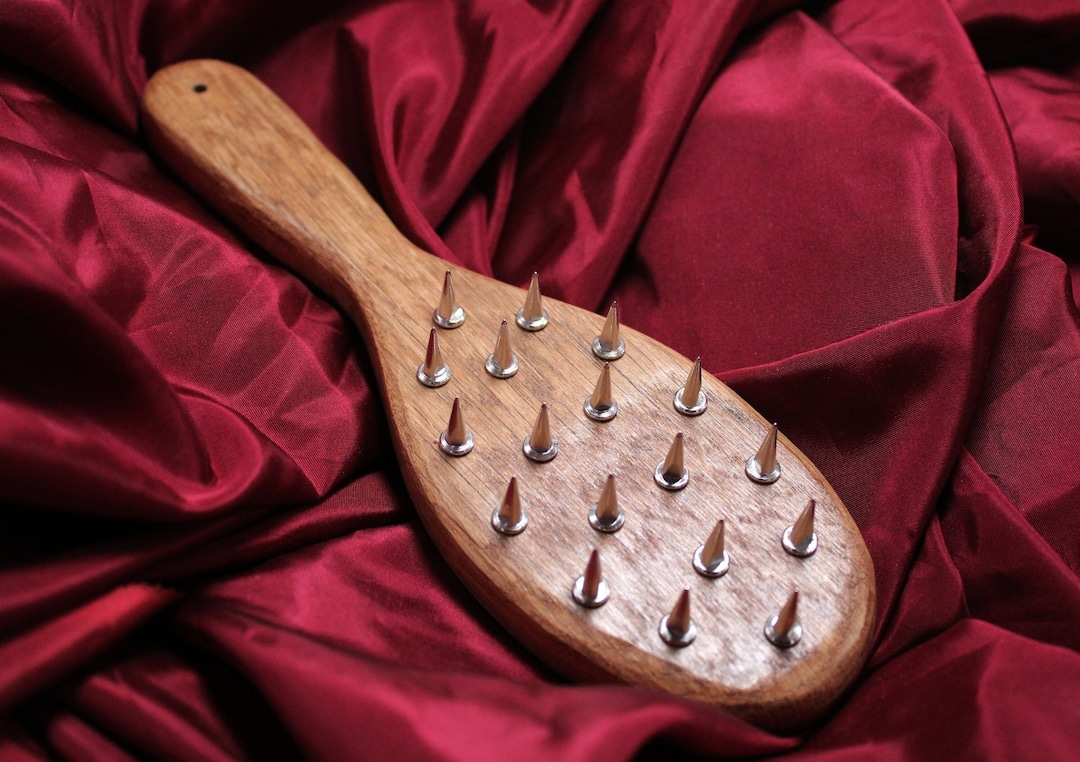 Paddle Hairbrush Vampire Metal Spikes, for Blood Play and BDSM ...