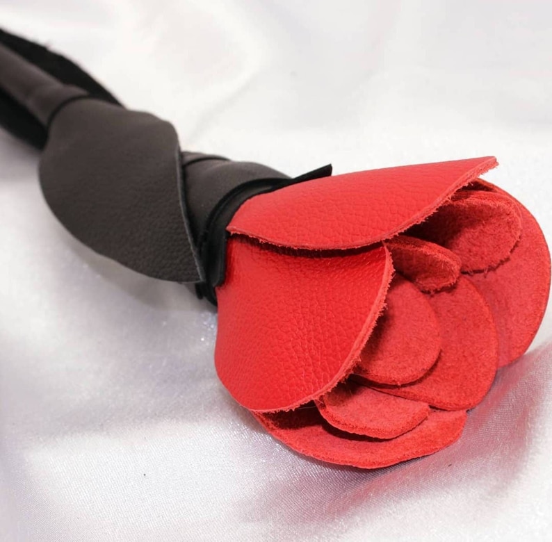 Red Leather Spanking Rose Eternal Bdsm Flower - Etsy