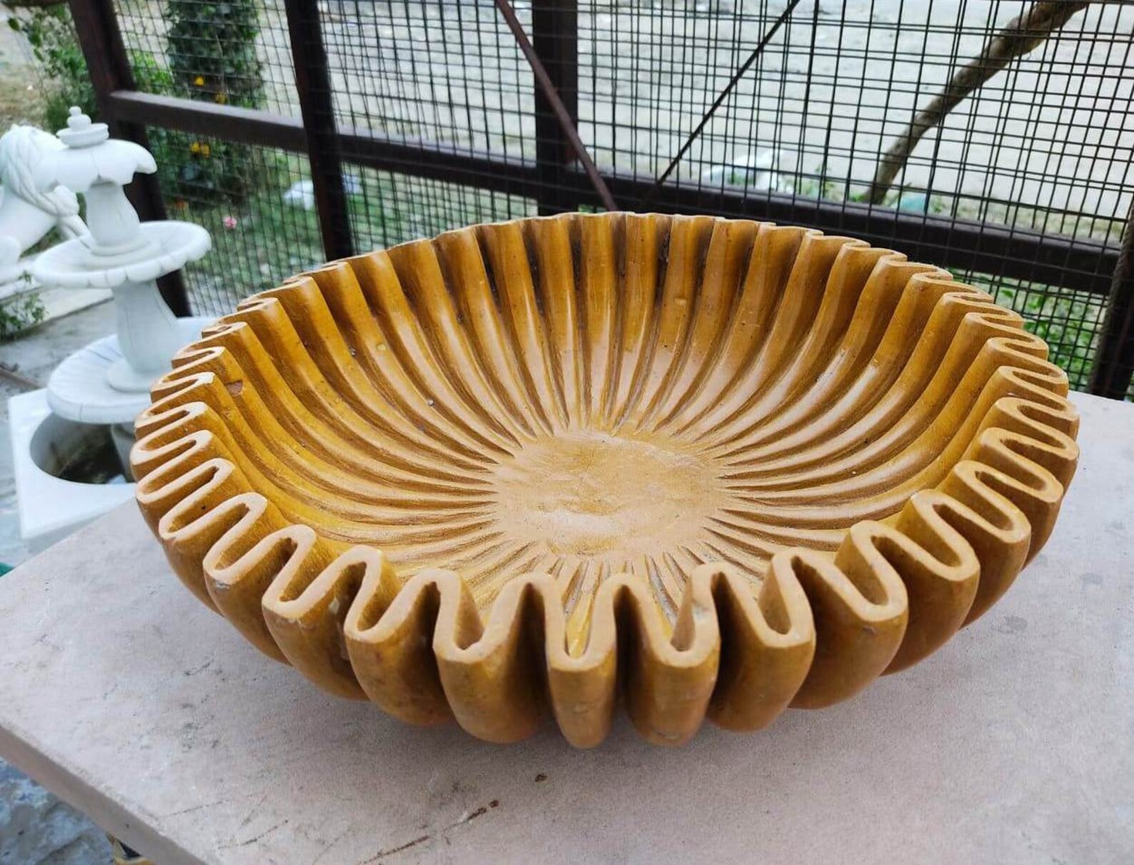 Decorative Marble Flower Bowl Fruit Bowl Handcarved White - Etsy