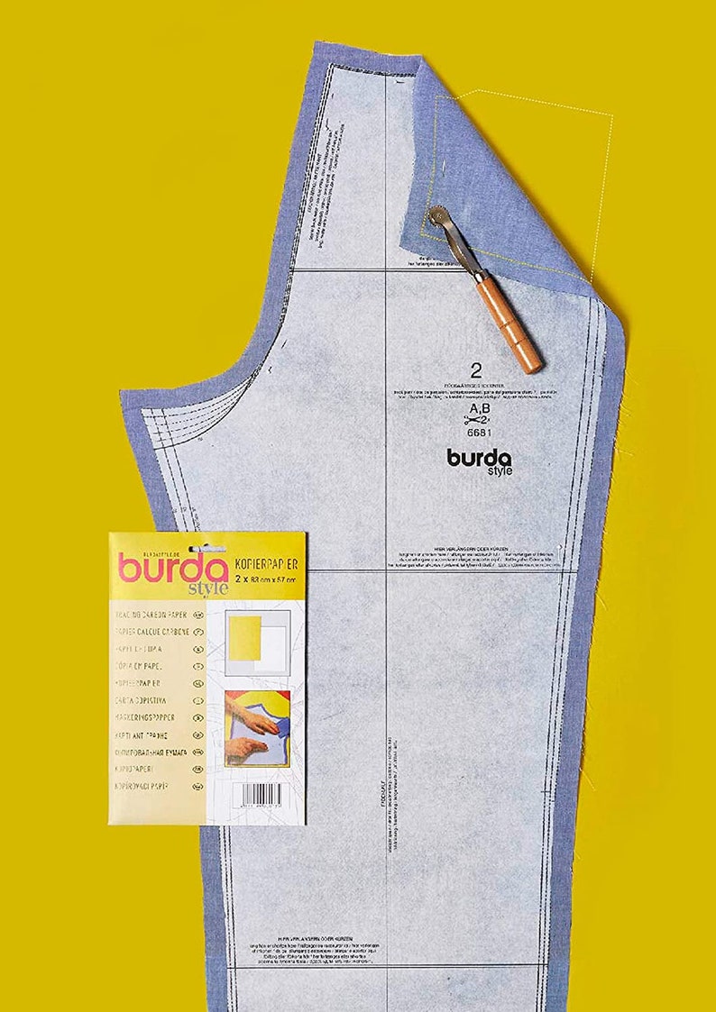 Burda Pattern Tracing Carbon Paper White And Yellow Etsy