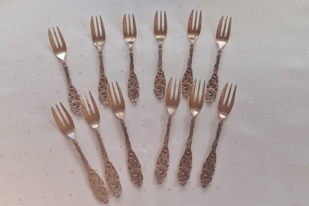 Dessert Rococo/baroque Style Small Forks, Set of 12 Small Forks ...
