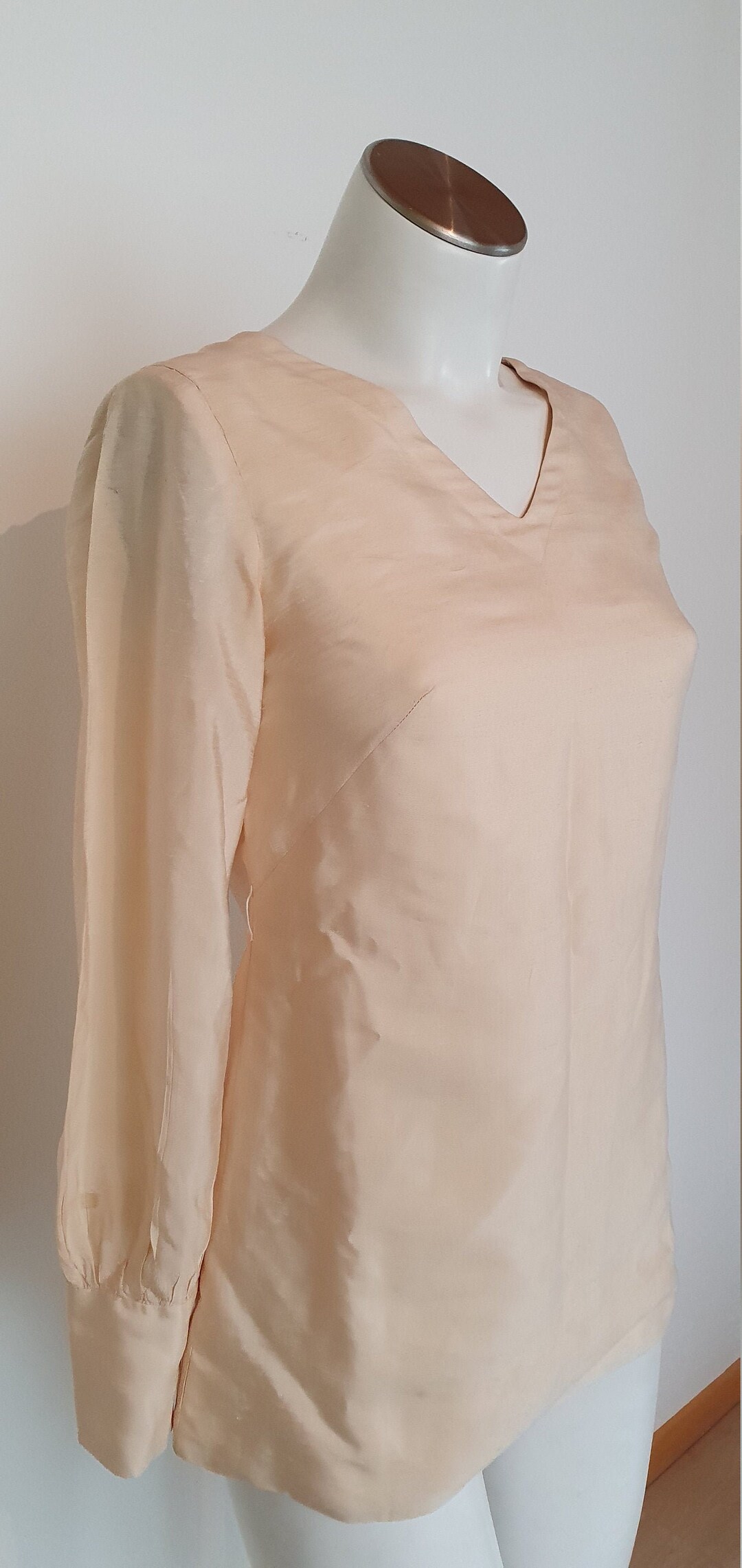 Vintage Silk Tunika-70s Retro Blouses Vintage Tunika Silk Blouses - Etsy