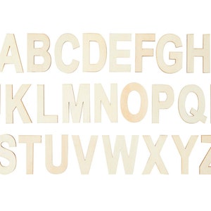 2" Wooden Alphabet Letters for Crafts 104 Pieces 4 Sets Abcs With ...