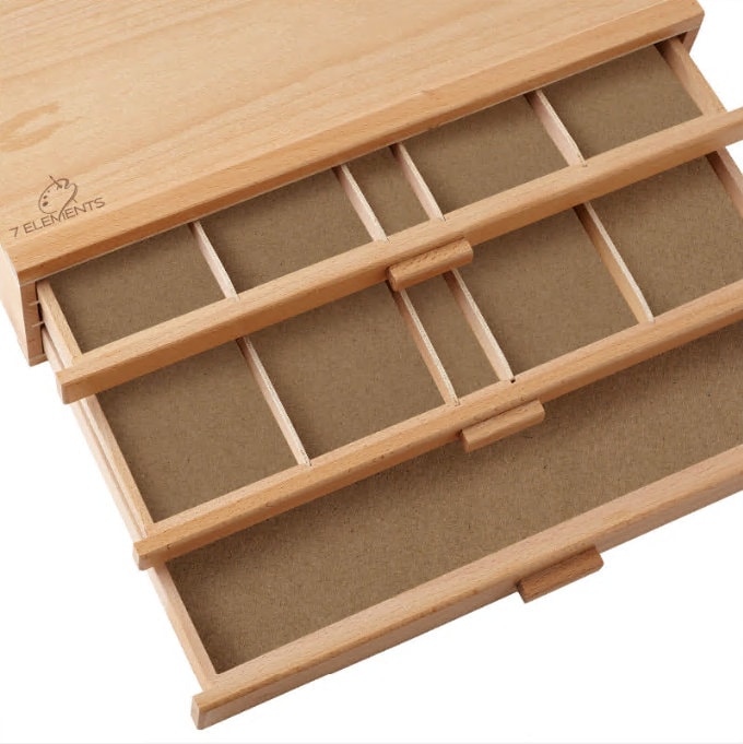 Artist Wooden Multi-drawer Storage Box Pastels Maker Organizer Pastels ...