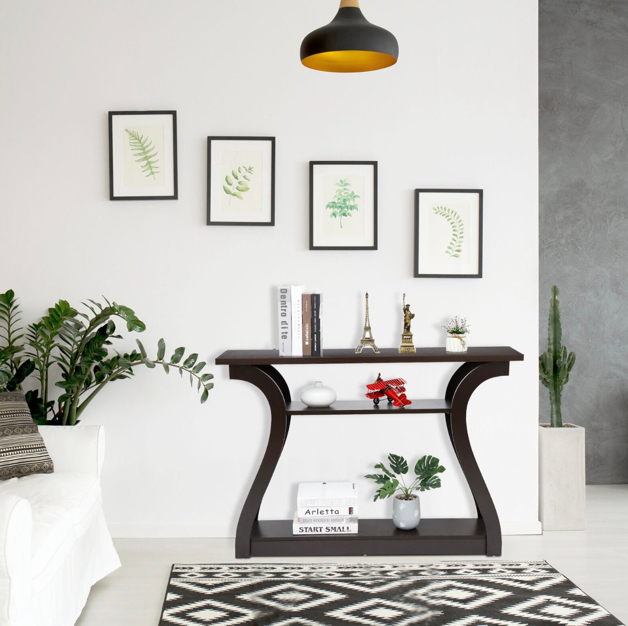 Console Table Modern With Storage Hall Display Sofa Side Table Entryway ...