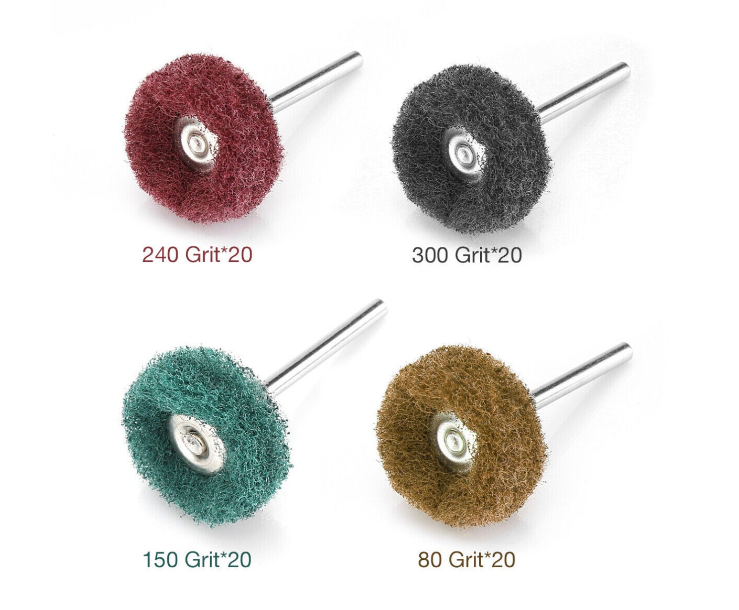 80 Metal Rotary Tool Polishing Buffing Wheel Burr Kit Accessories Set ...