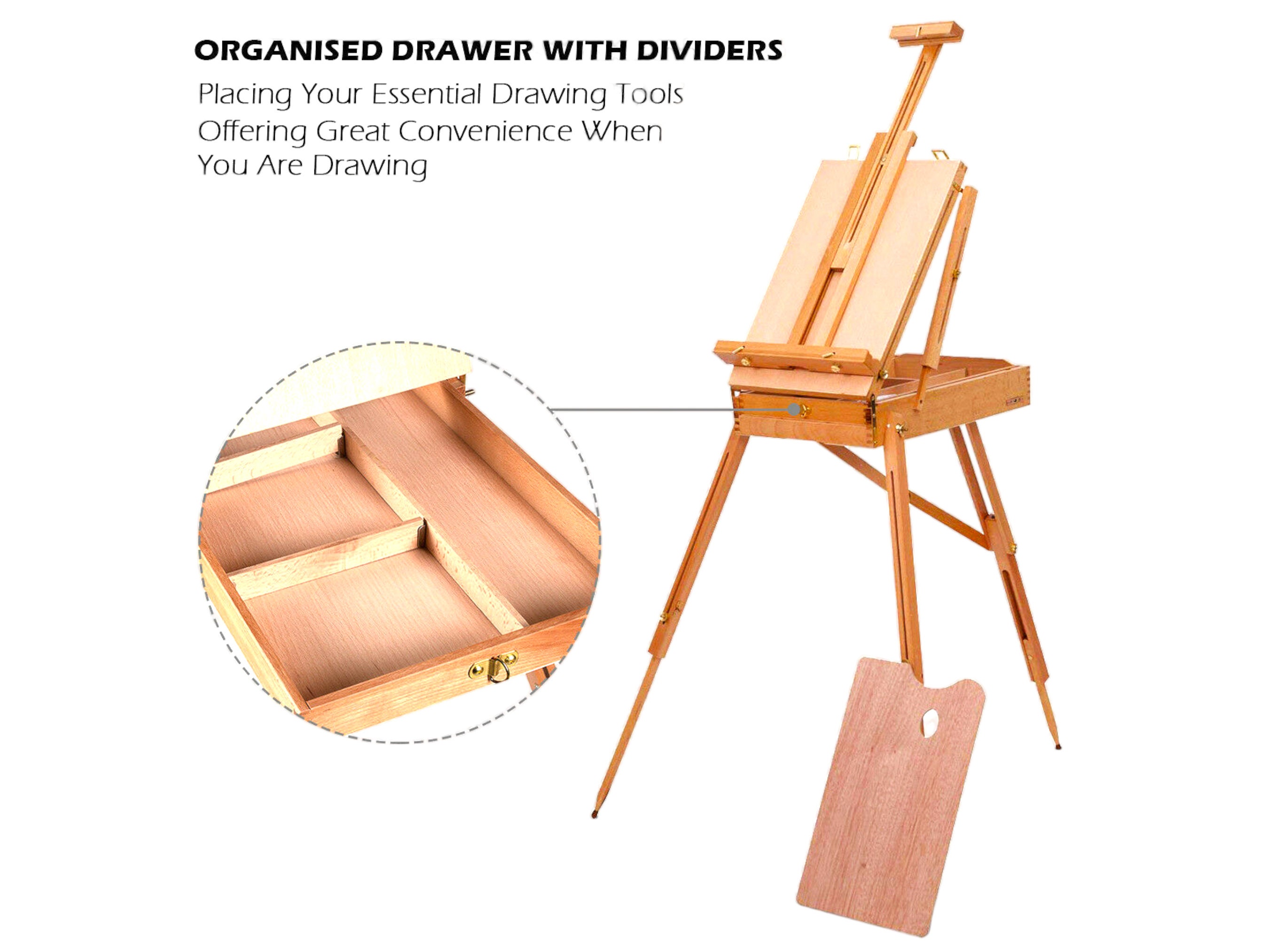 Portable Folding French Tripod Easel Durable Wood Sketch Box - Etsy