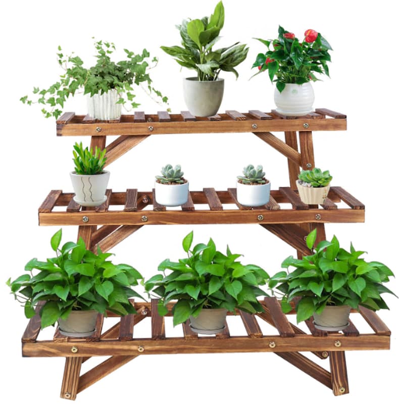 Large Wood Tier Shelf Flower Plant Display Stand Rack - Etsy